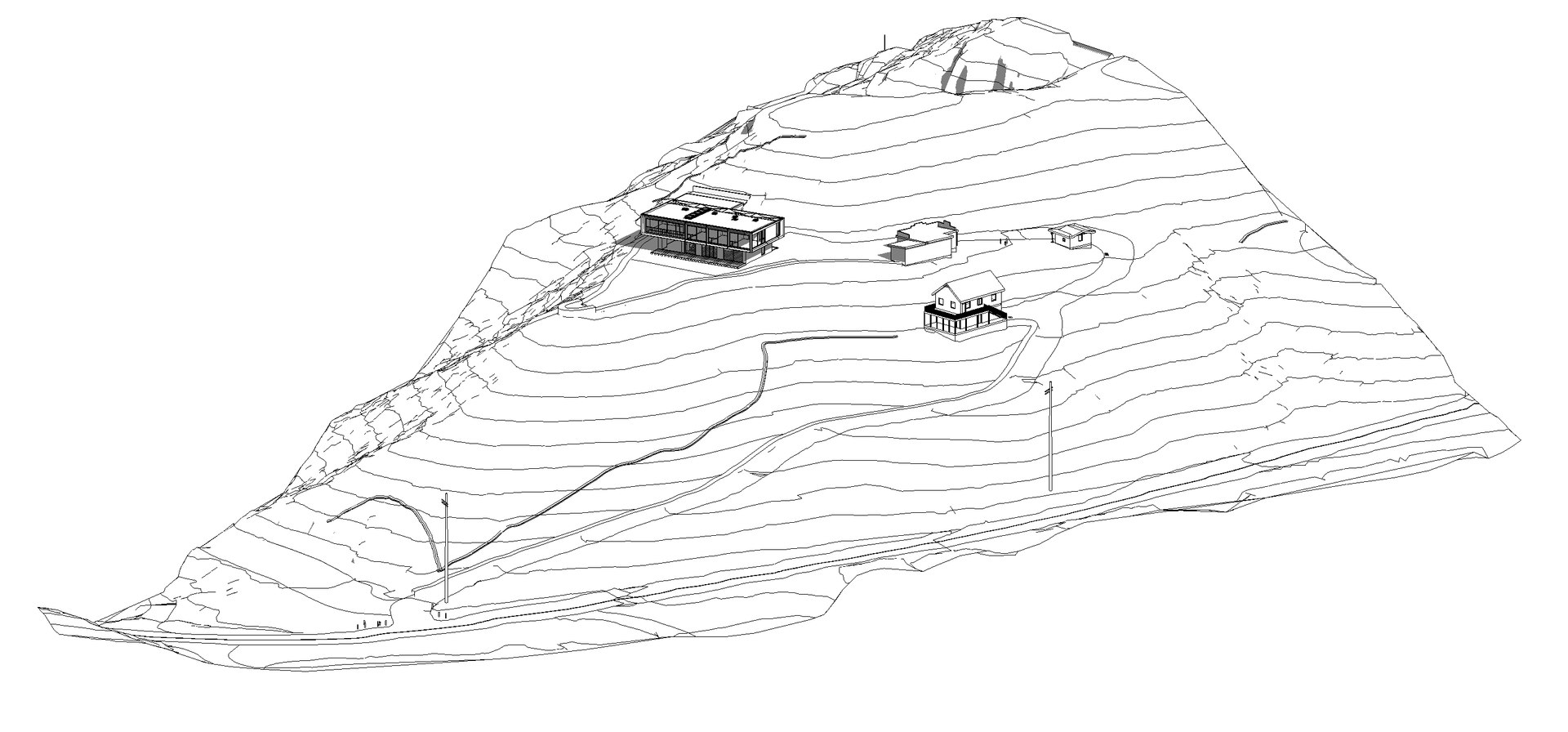 Modern Hilltop Cabin Model - TurboSquid 1820045