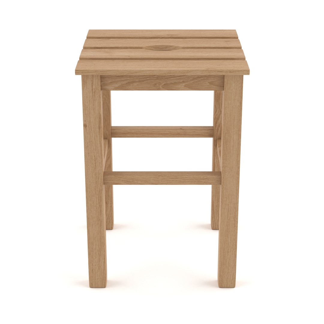 3D Wooden Stool Oak Model - TurboSquid 1763818