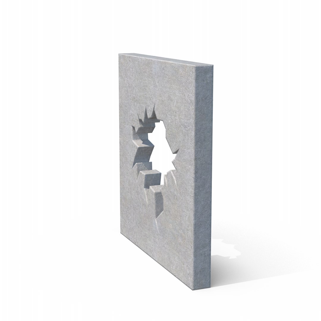 3D Broken Wall Model - TurboSquid 2224578