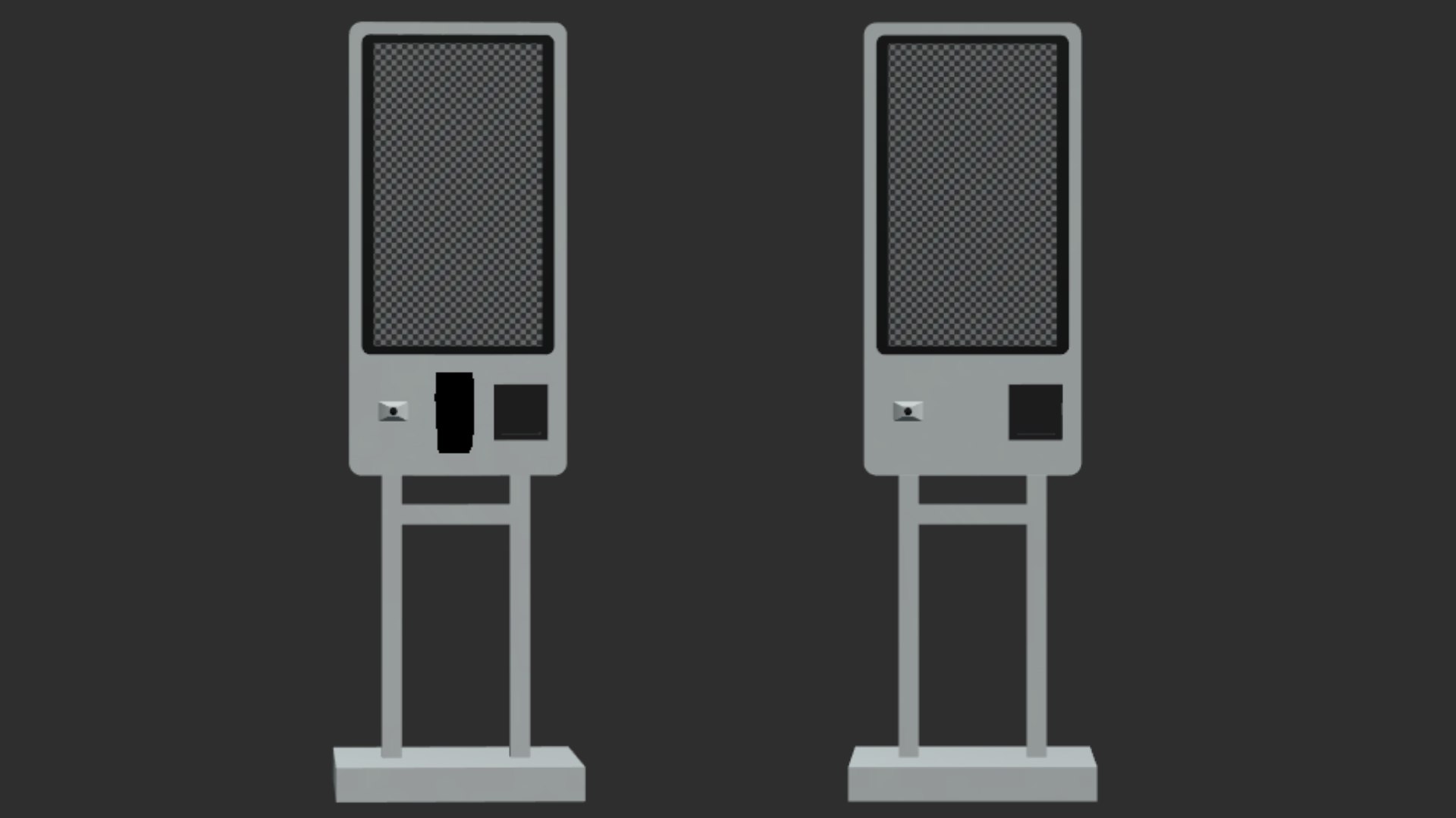 3D FlexServe Kiosk 3D Model - With And Without POS Options Model ...