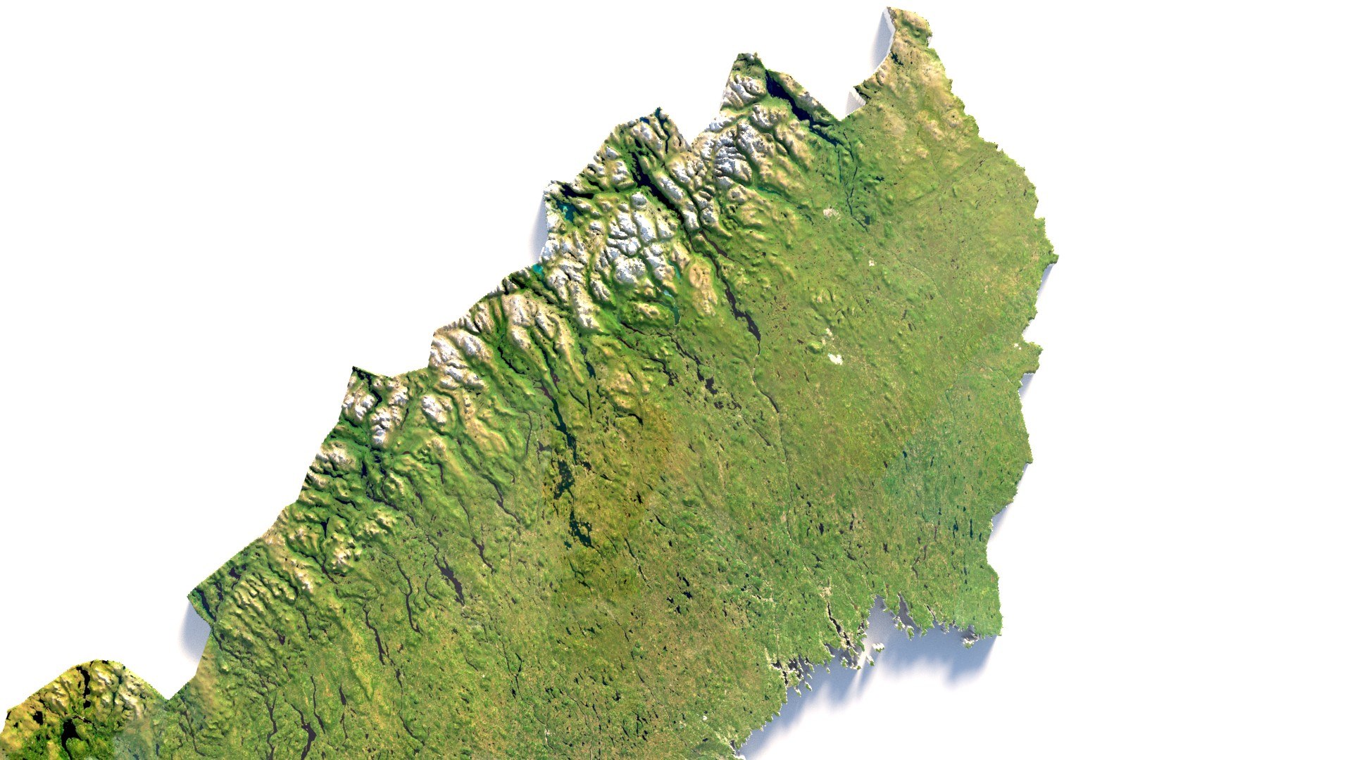 Sweden Sverige Terrain Map 3D Model - TurboSquid 2336768