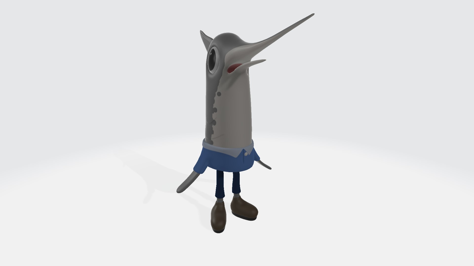 3D Model Swordfish With Shoes - TurboSquid 2410970