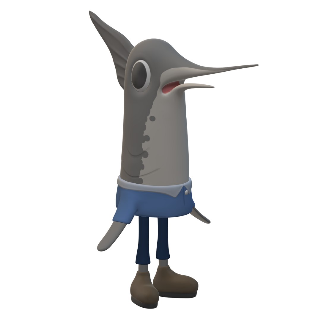3D Model Swordfish With Shoes - TurboSquid 2410970
