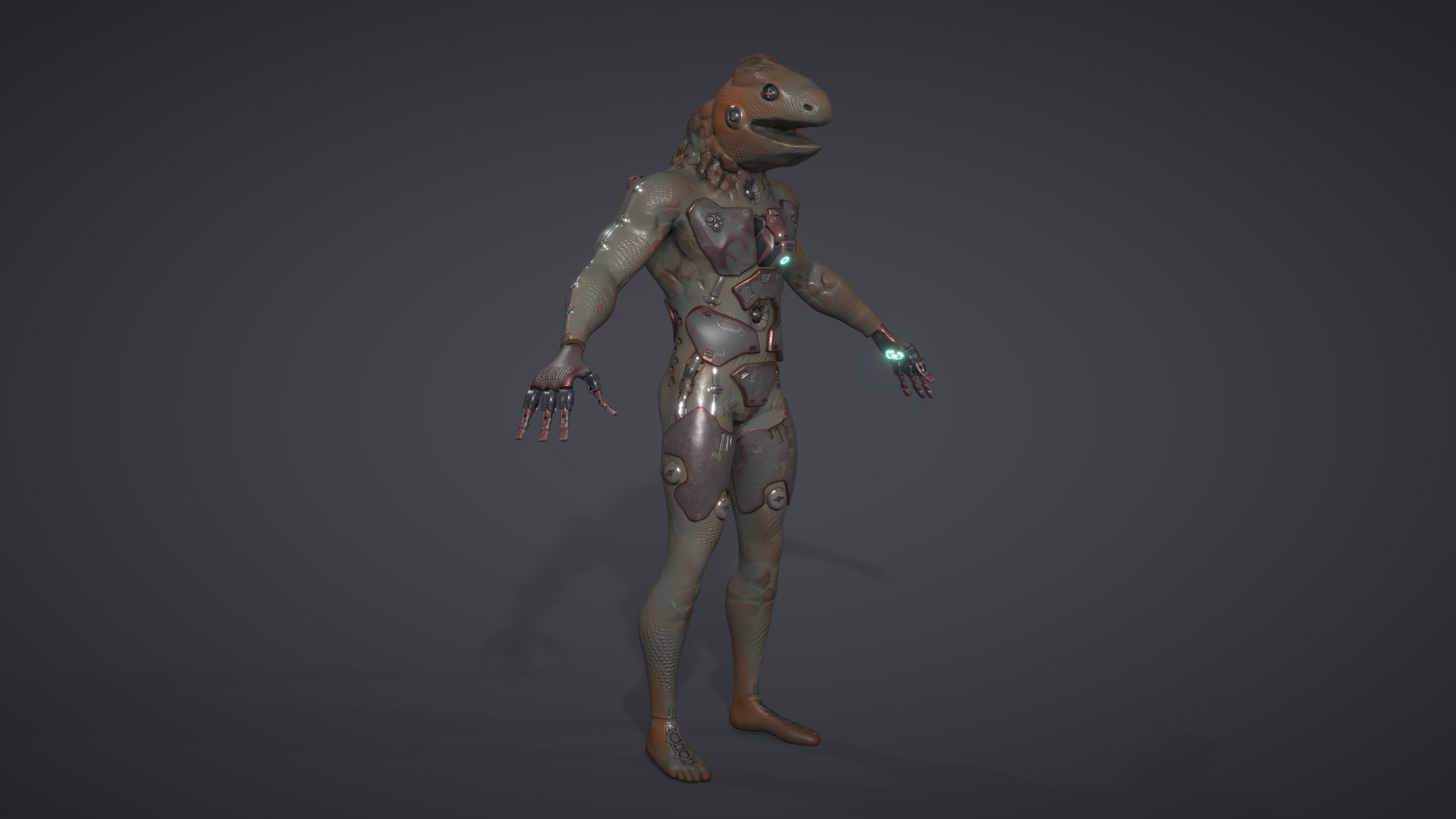 3D Lizard Zombie - TurboSquid 2137936