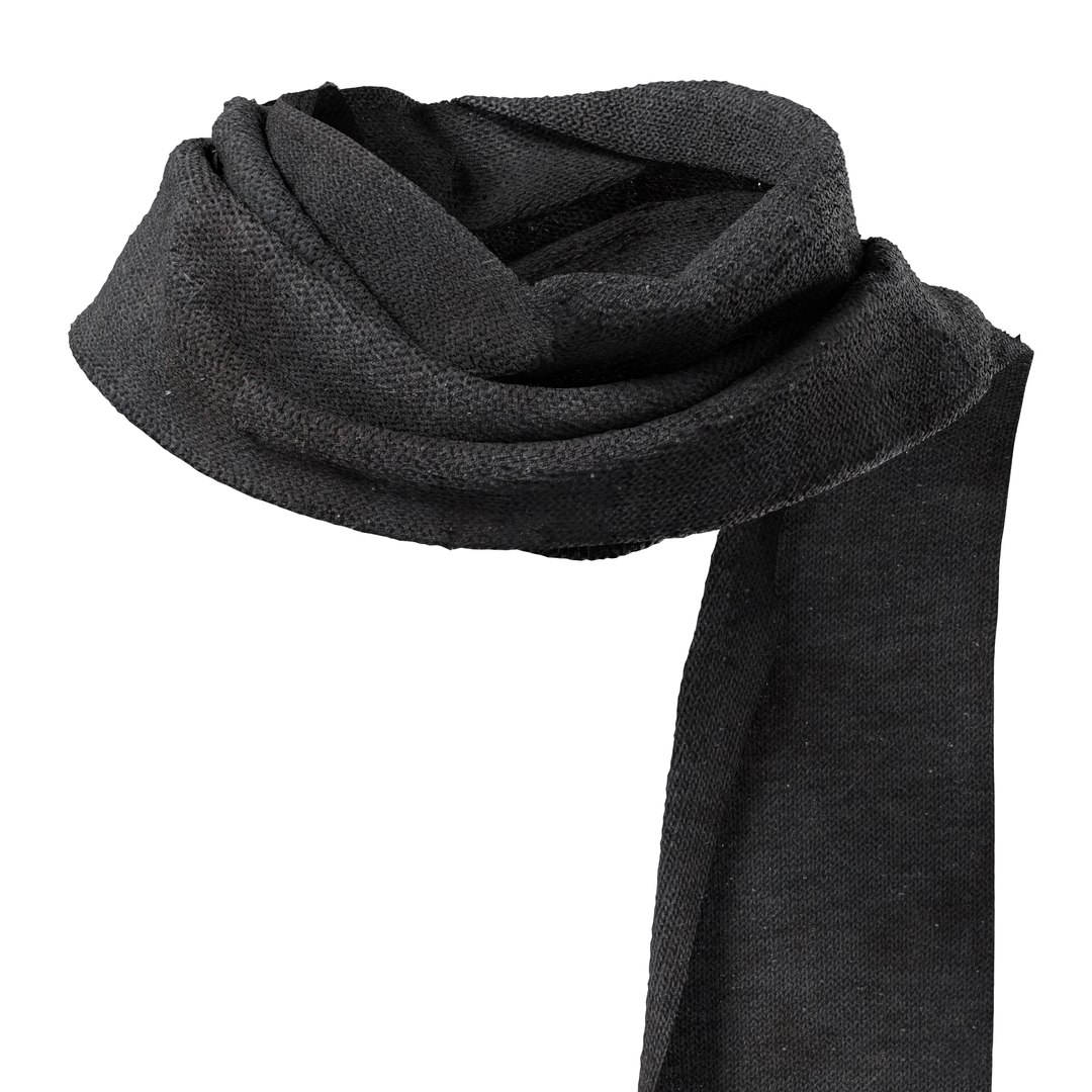 3D Game-Ready High Qaulity Long Scarf - Grey - TurboSquid 2075755