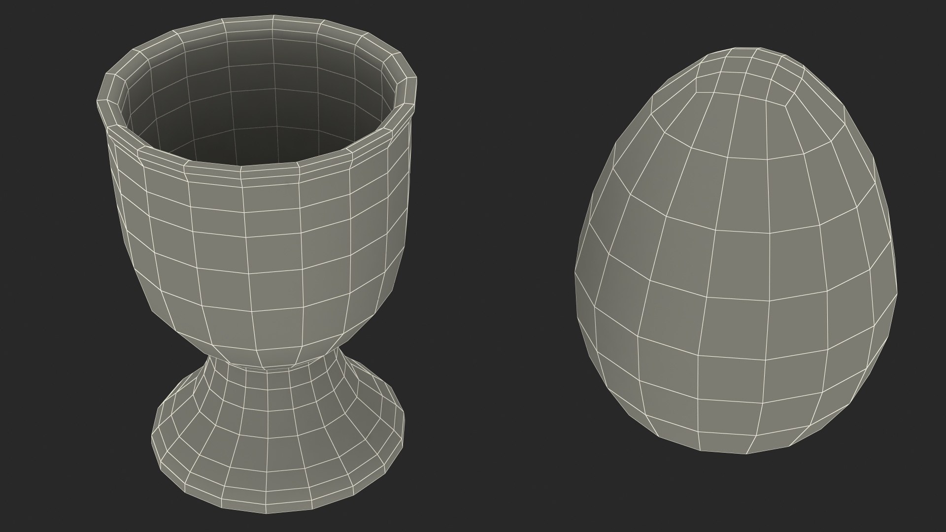 3D model Egg Holder with White Egg - TurboSquid 1958478