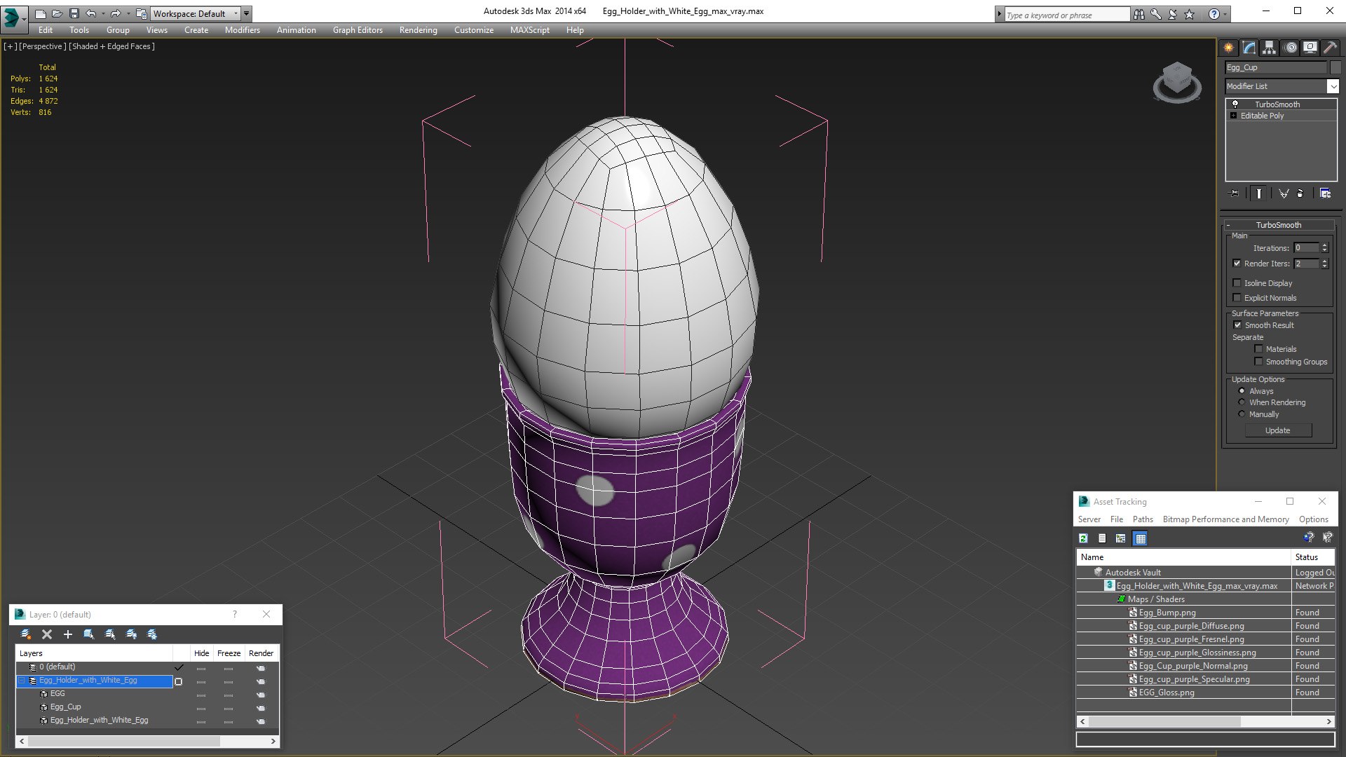 3D Model Egg Holder With White Egg - TurboSquid 1958478