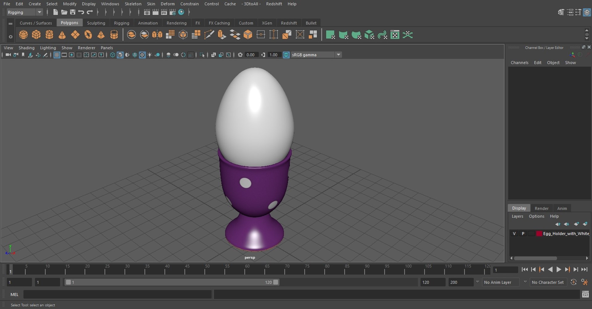 3D Model Egg Holder With White Egg - TurboSquid 1958478