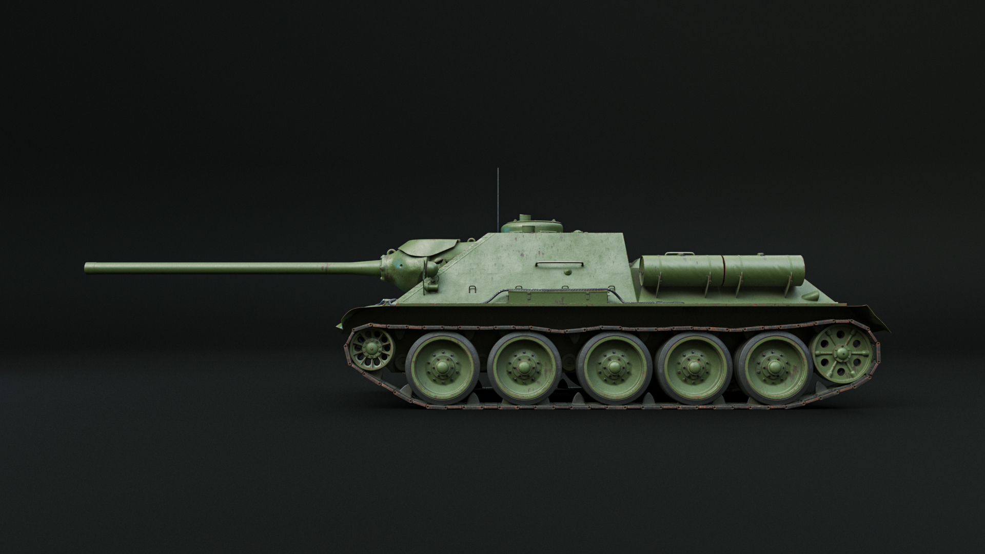 Tank Destroyer SU-100 High-Poly 3D Model 3D - TurboSquid 2017126