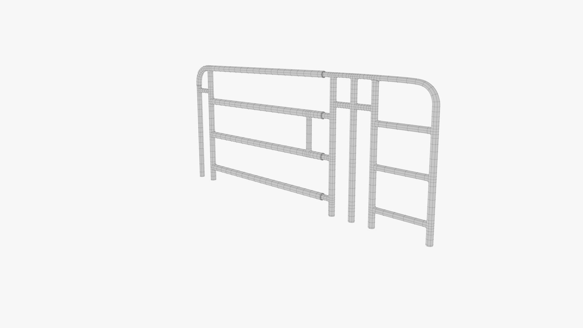 Bed Side Full Rails 3D Model - TurboSquid 1899804