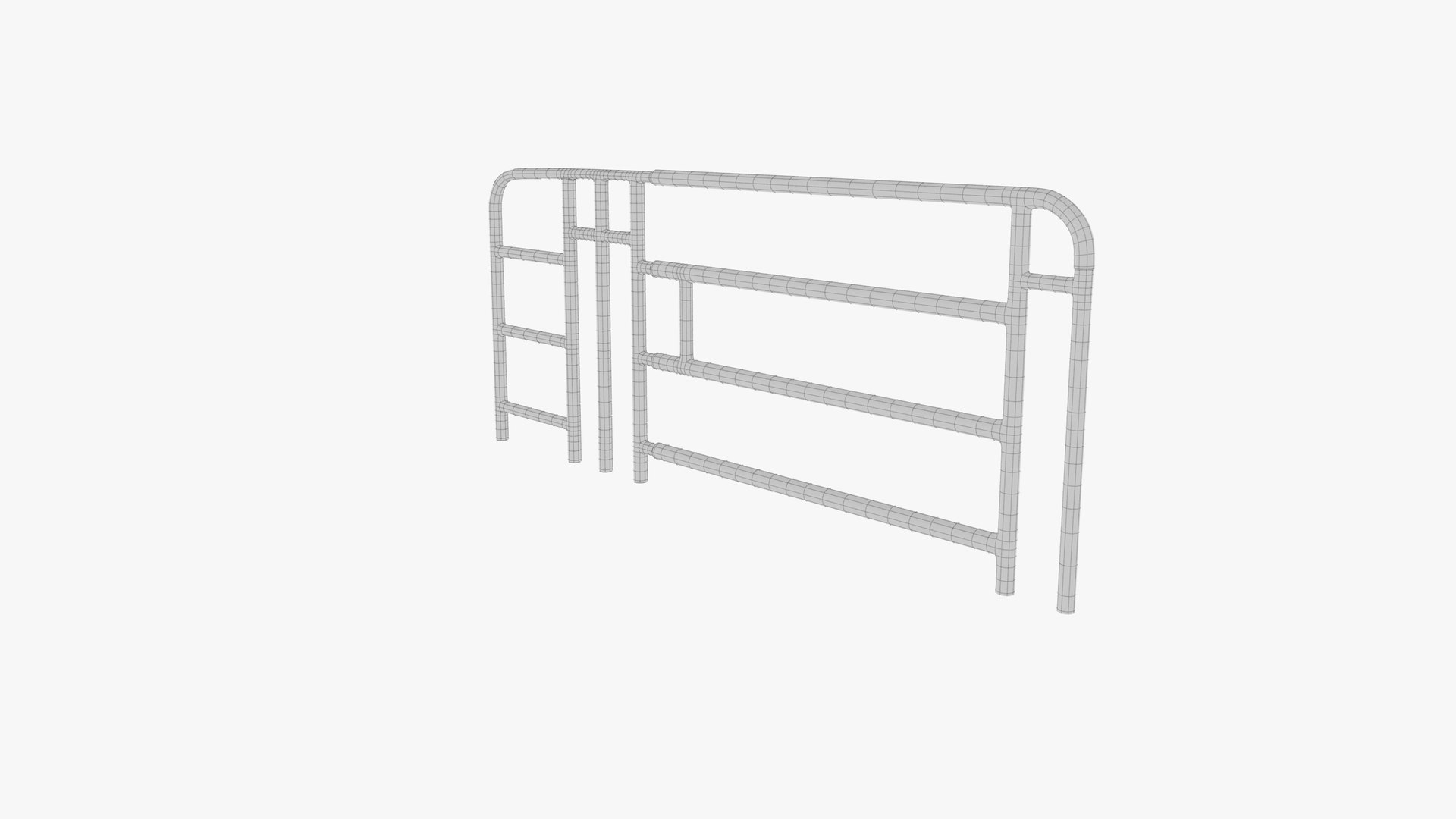 Bed Side Full Rails 3D Model - TurboSquid 1899804