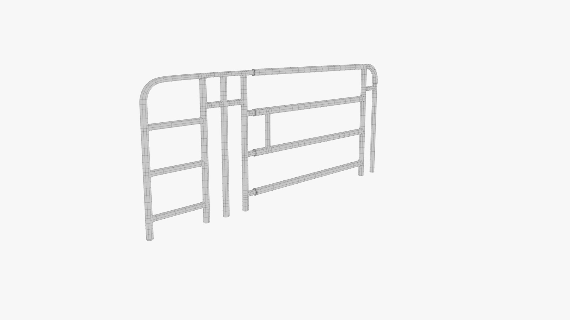 Bed Side Full Rails 3D Model - TurboSquid 1899804