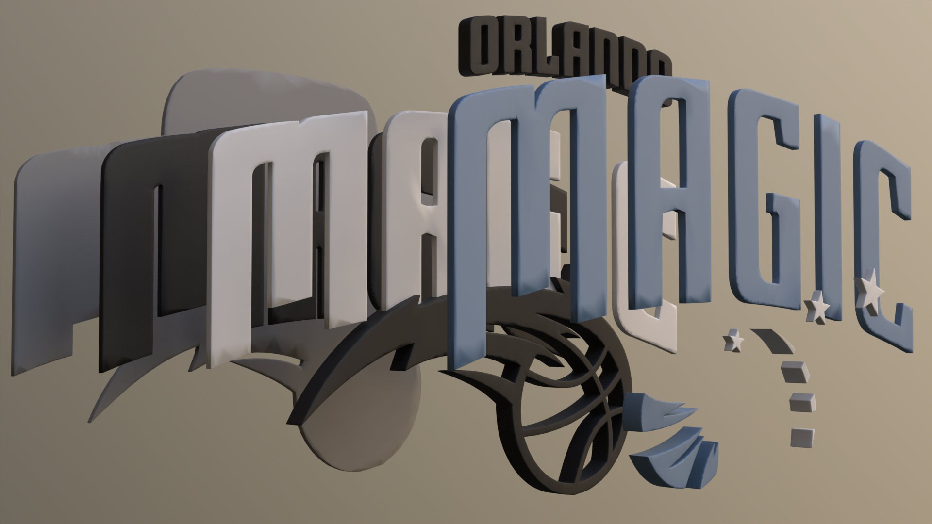 Orlando Magic Logo Printable And Renderable 3D Model - TurboSquid 2222803