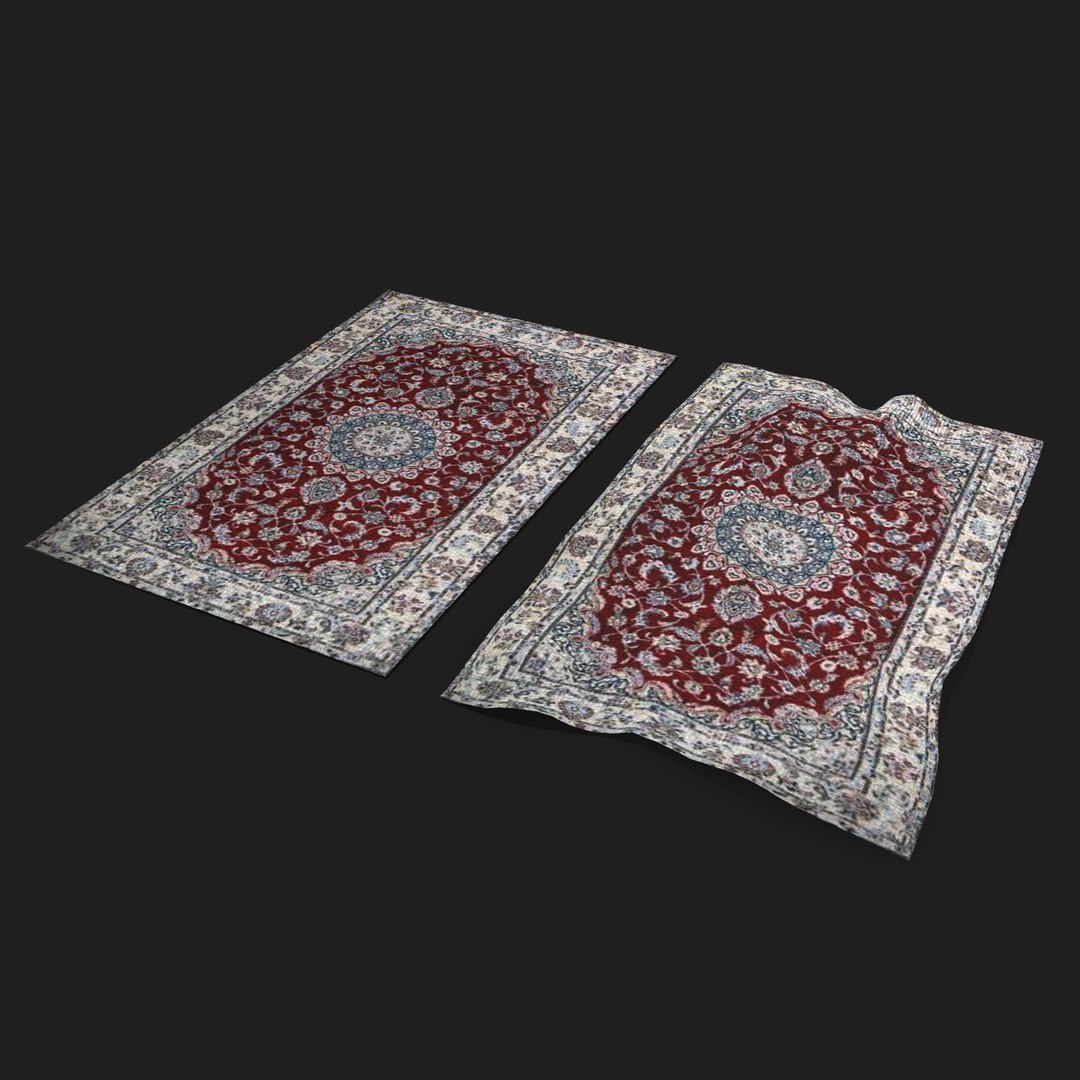 Persian Carpet Design Three 3D Model - TurboSquid 1796699