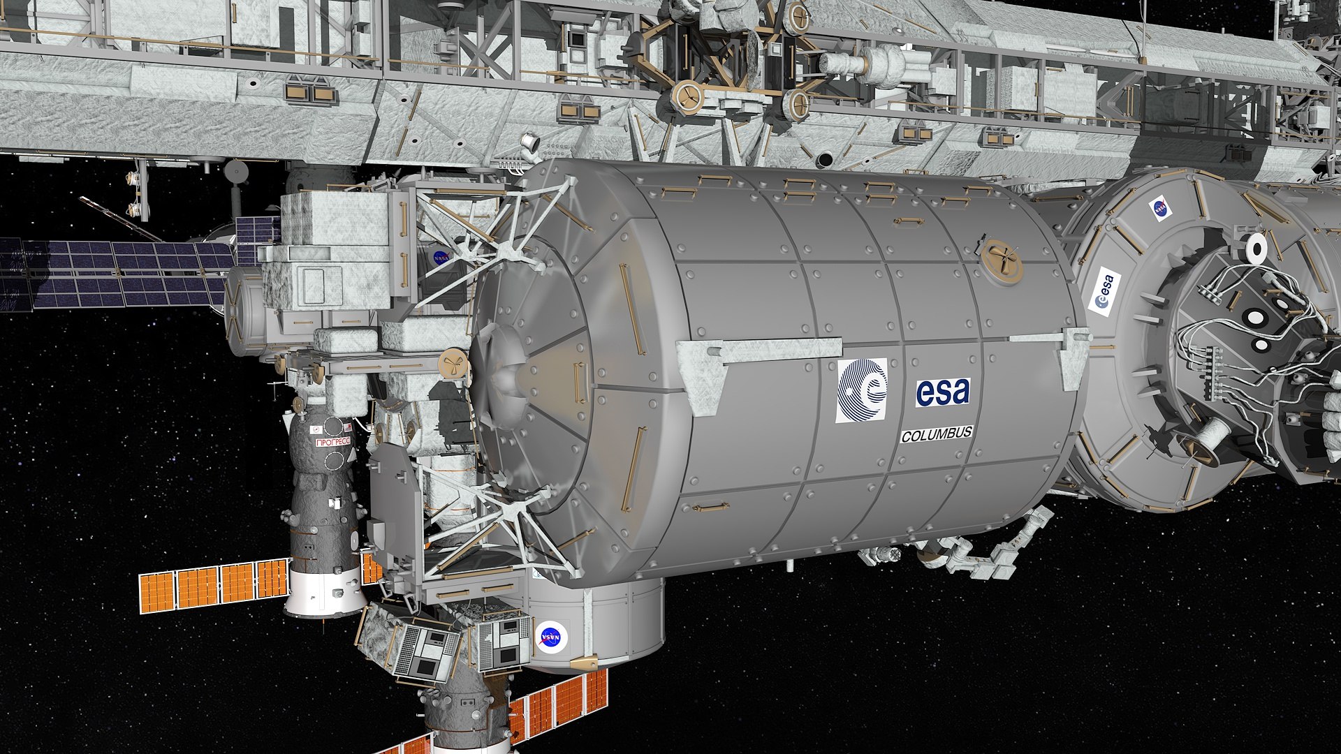 3d iss module columbus