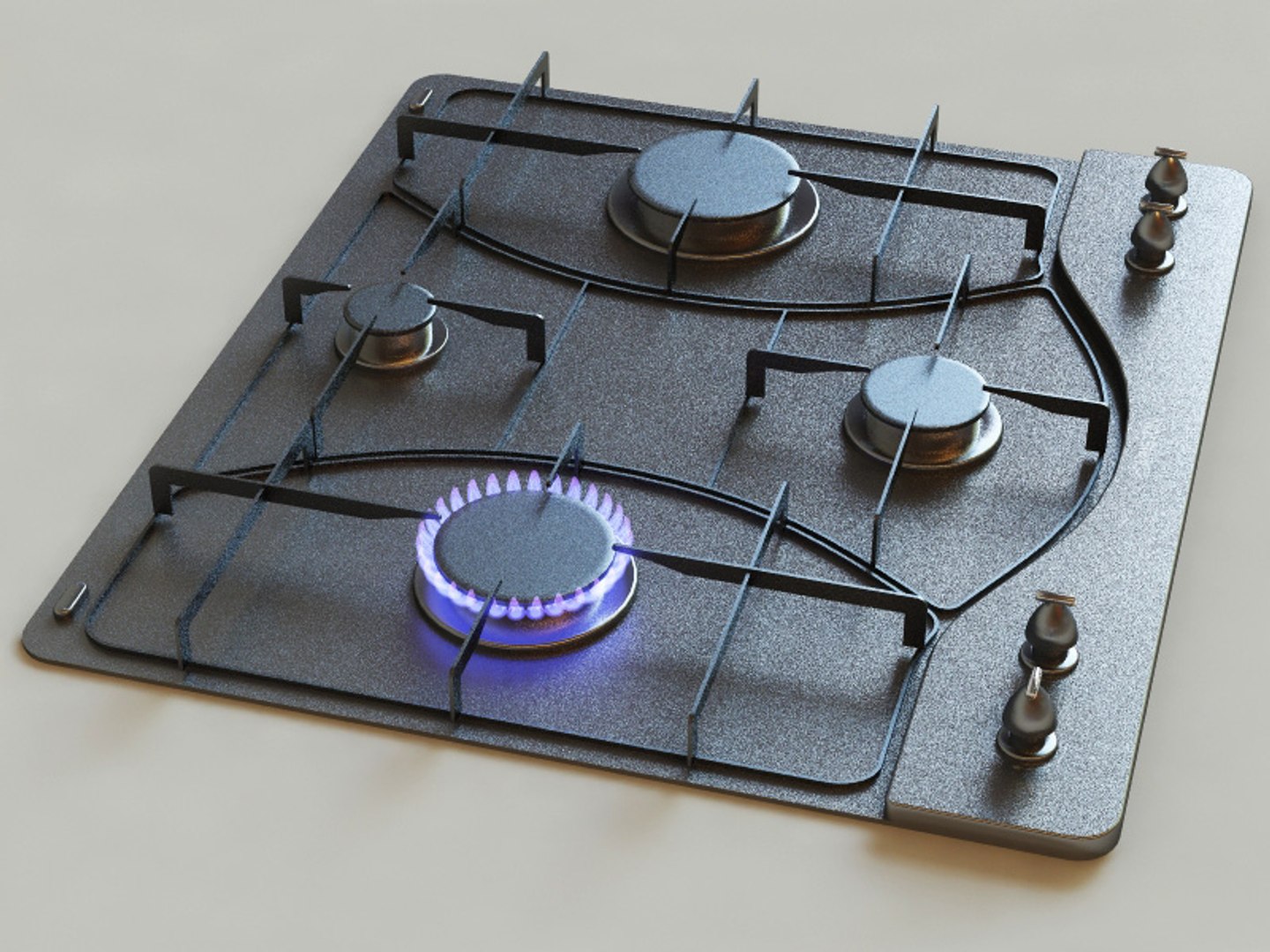 3d Model Gas Cooktop