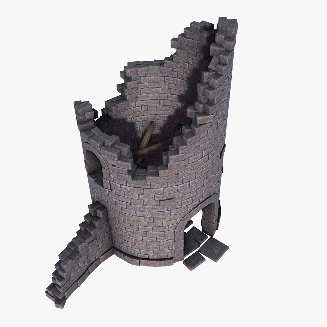 Old Tower Ruins 3d Max