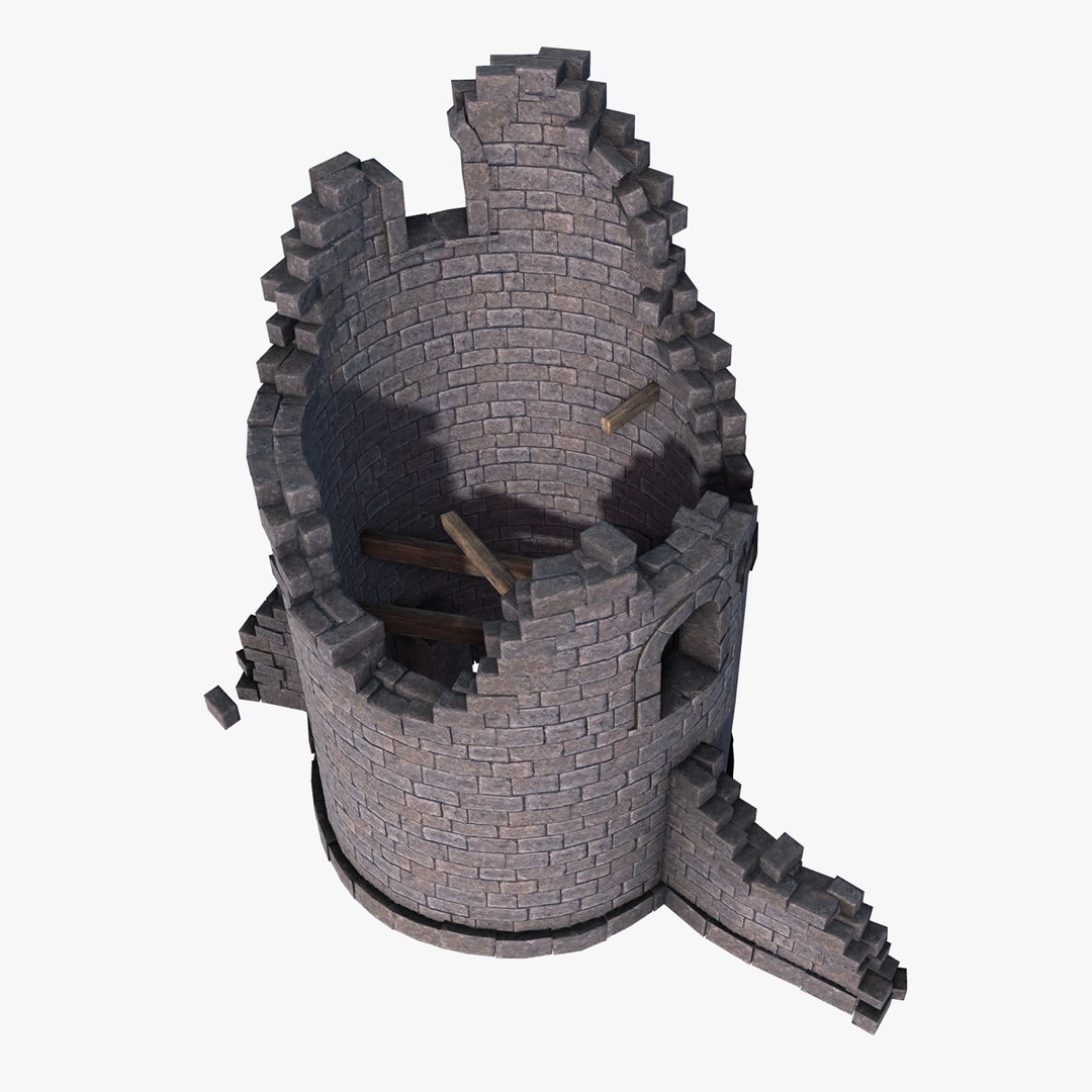 Old Tower Ruins 3d Max