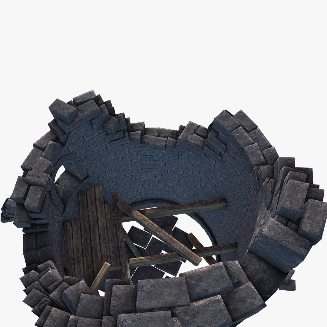 Old Tower Ruins 3d Max