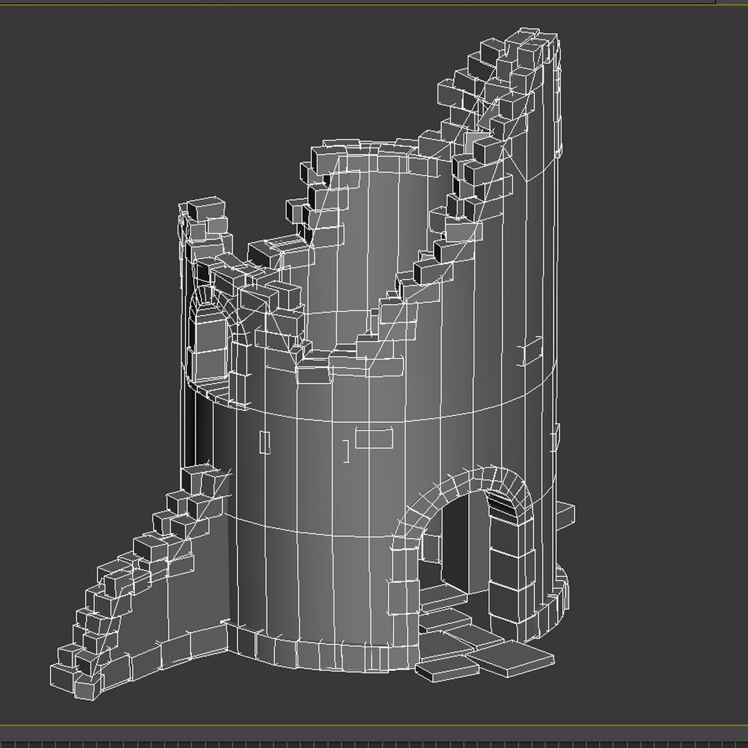 Old Tower Ruins 3d Max