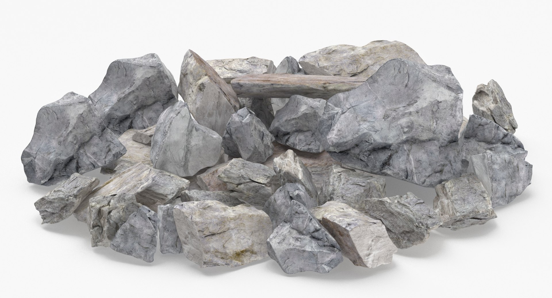 Fallen Rocks 02 Pile 3D - TurboSquid 1869679