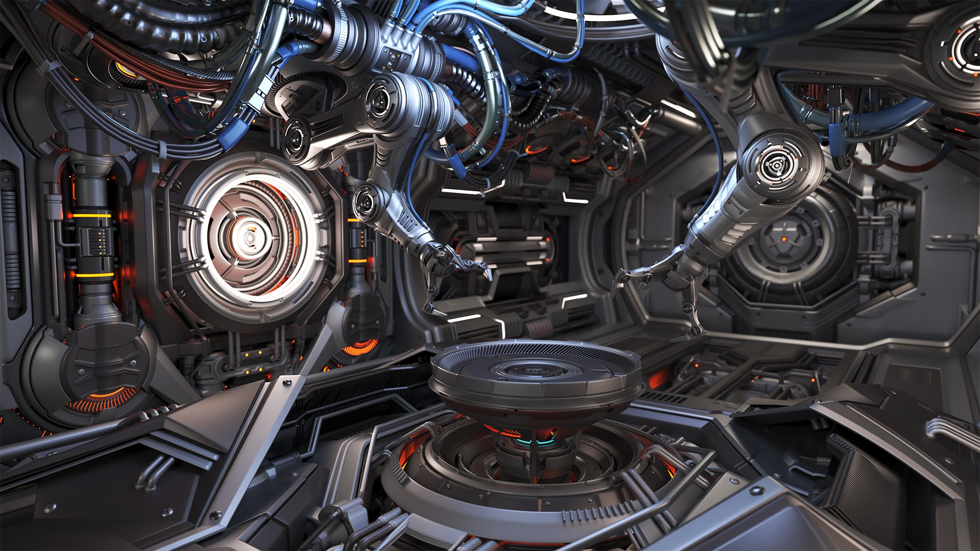 Sci-Fi Construction Factory Model - TurboSquid 2015998