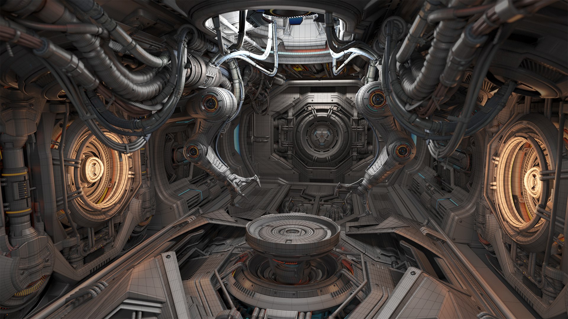 Sci-Fi Construction Factory Model - TurboSquid 2015998