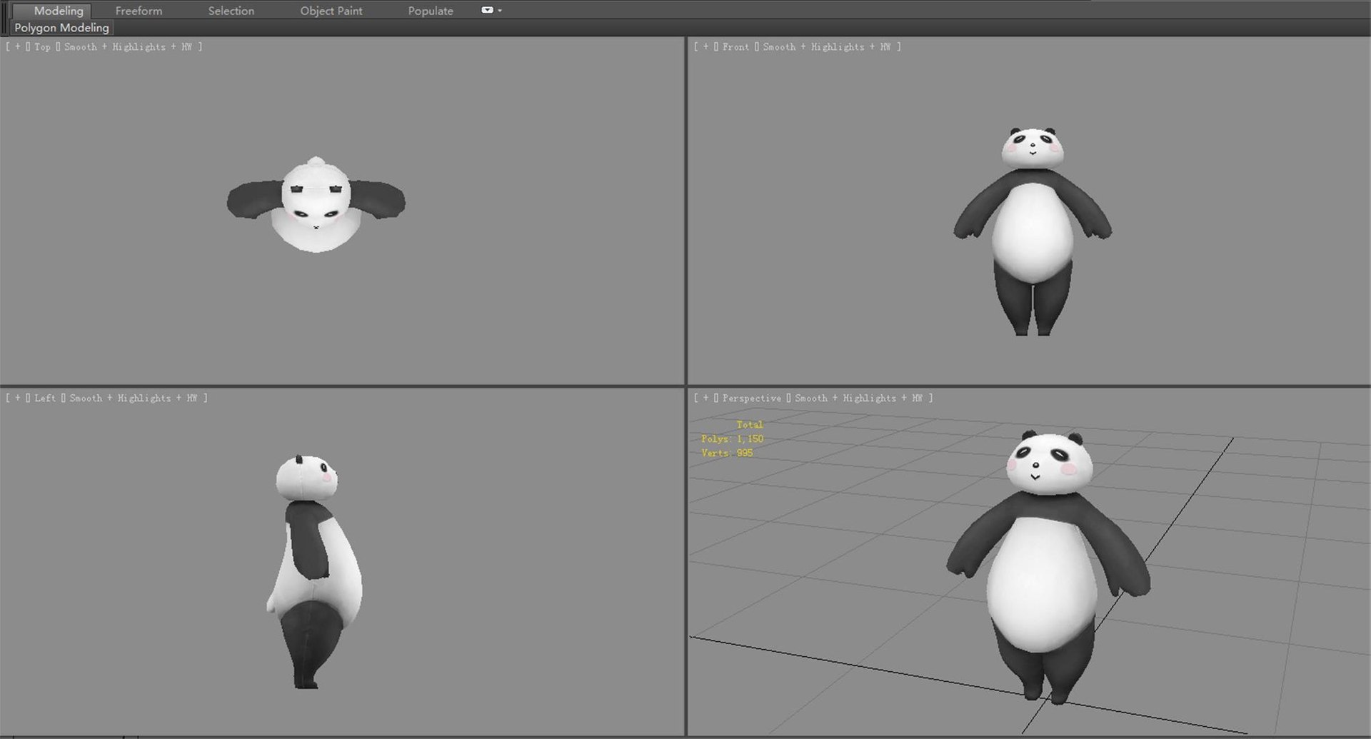 Cartoon Panda Costume - Doll 3D Model - TurboSquid 2107539