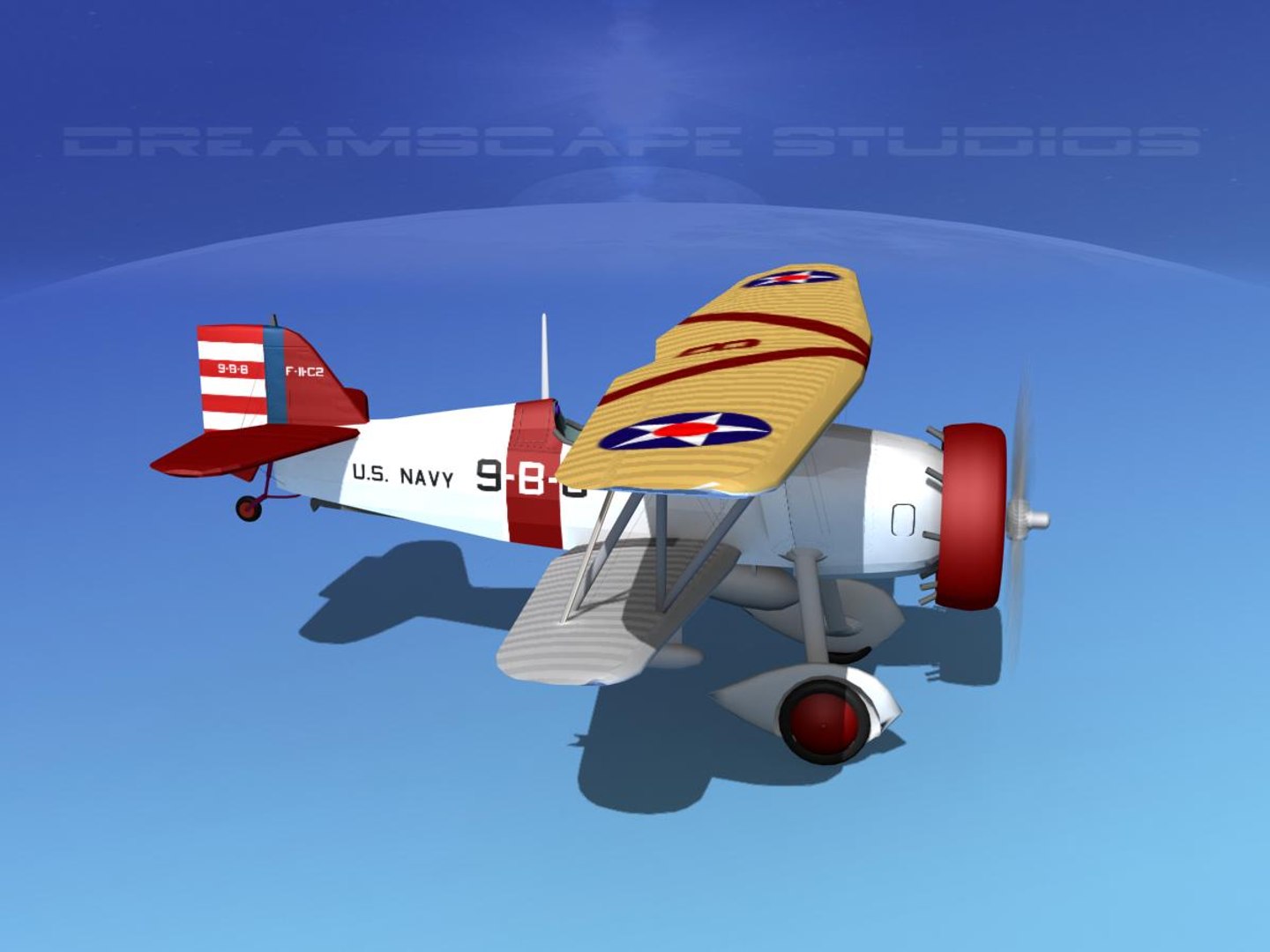 3d Model Curtiss Fighter Goshawk