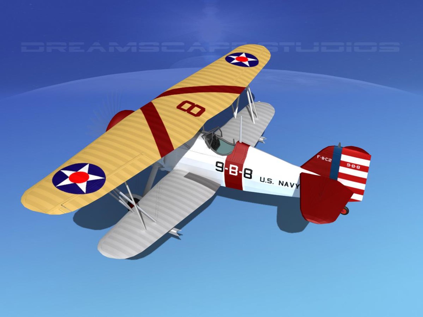 3d Model Curtiss Fighter Goshawk