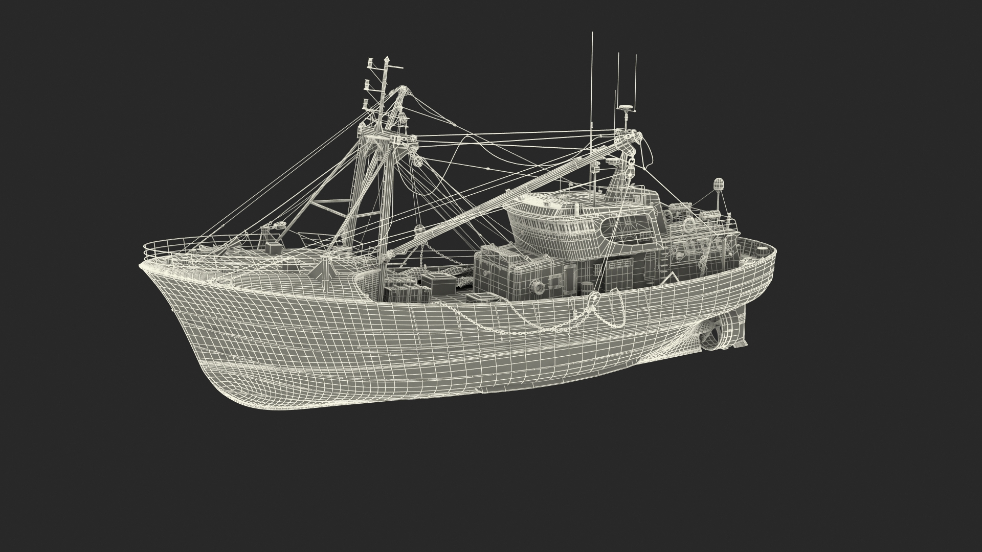 Trawler boat troller 3D model - TurboSquid 1625218