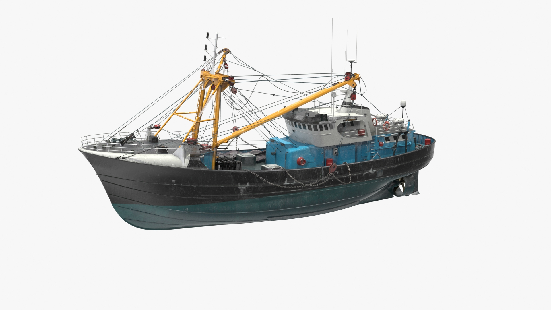 Trawler boat troller 3D model - TurboSquid 1625218