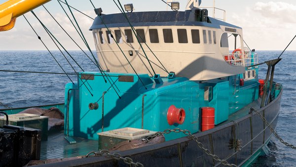 Trawler boat troller 3D model - TurboSquid 1625218