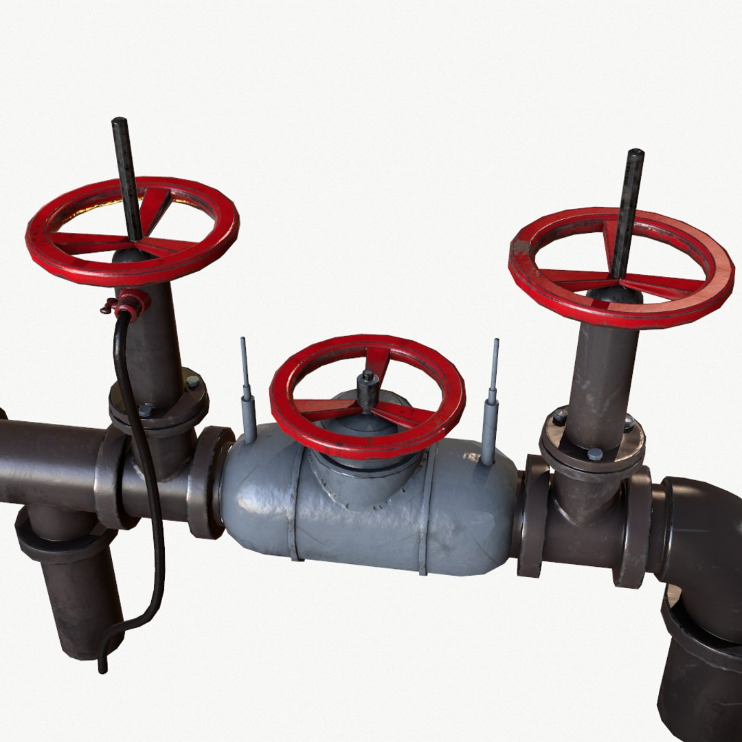 3d ma pbr industrial wellhead valve