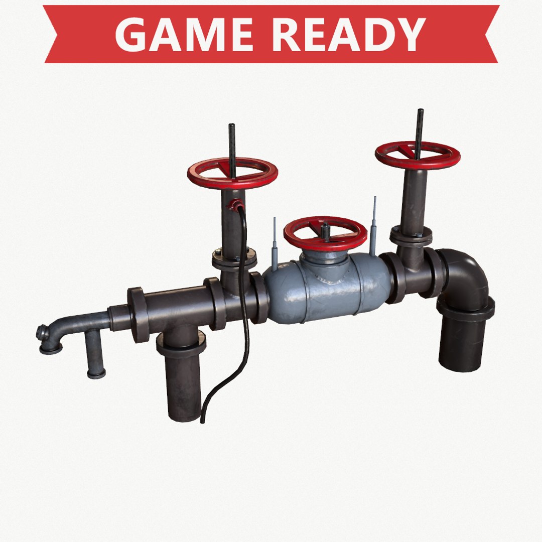 3d ma pbr industrial wellhead valve