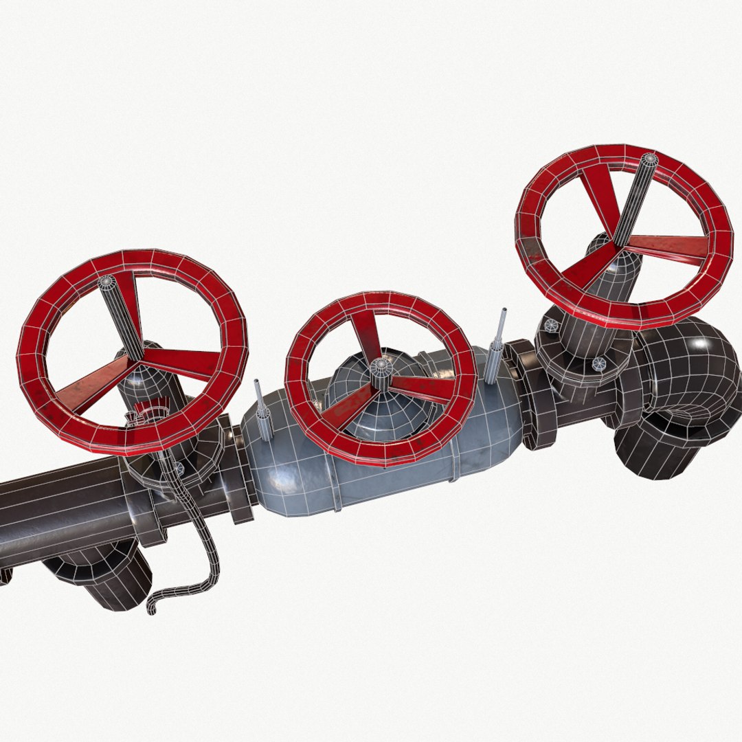 3d ma pbr industrial wellhead valve