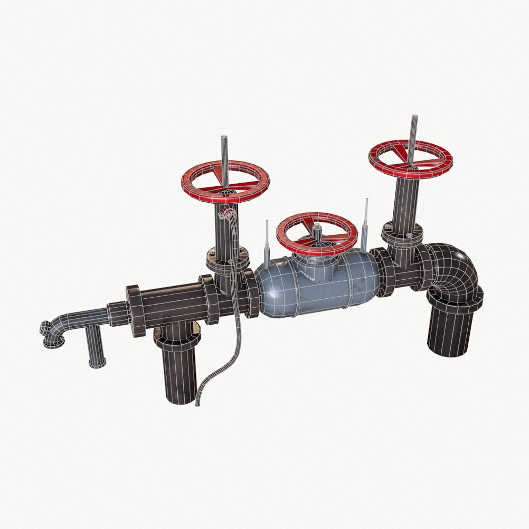 3d ma pbr industrial wellhead valve