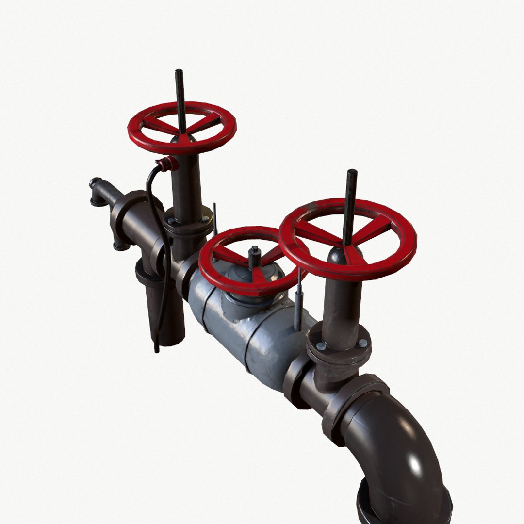 3d ma pbr industrial wellhead valve