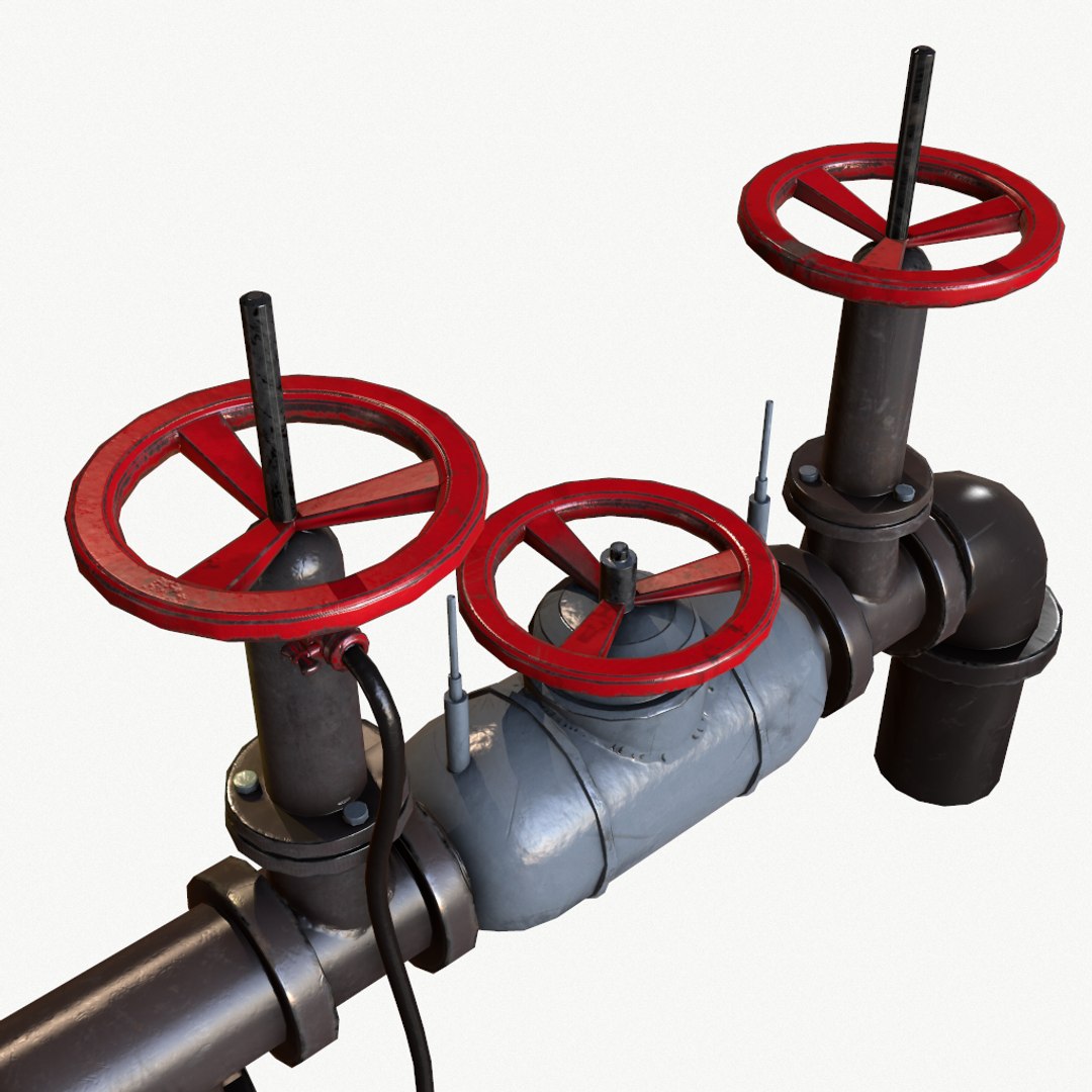 3d ma pbr industrial wellhead valve