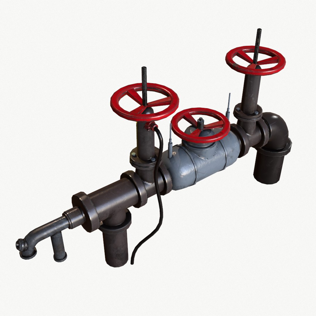 3d ma pbr industrial wellhead valve