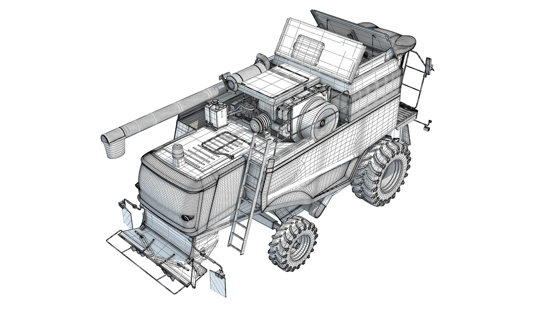 Combine Harvester 3D Model - TurboSquid 1697496