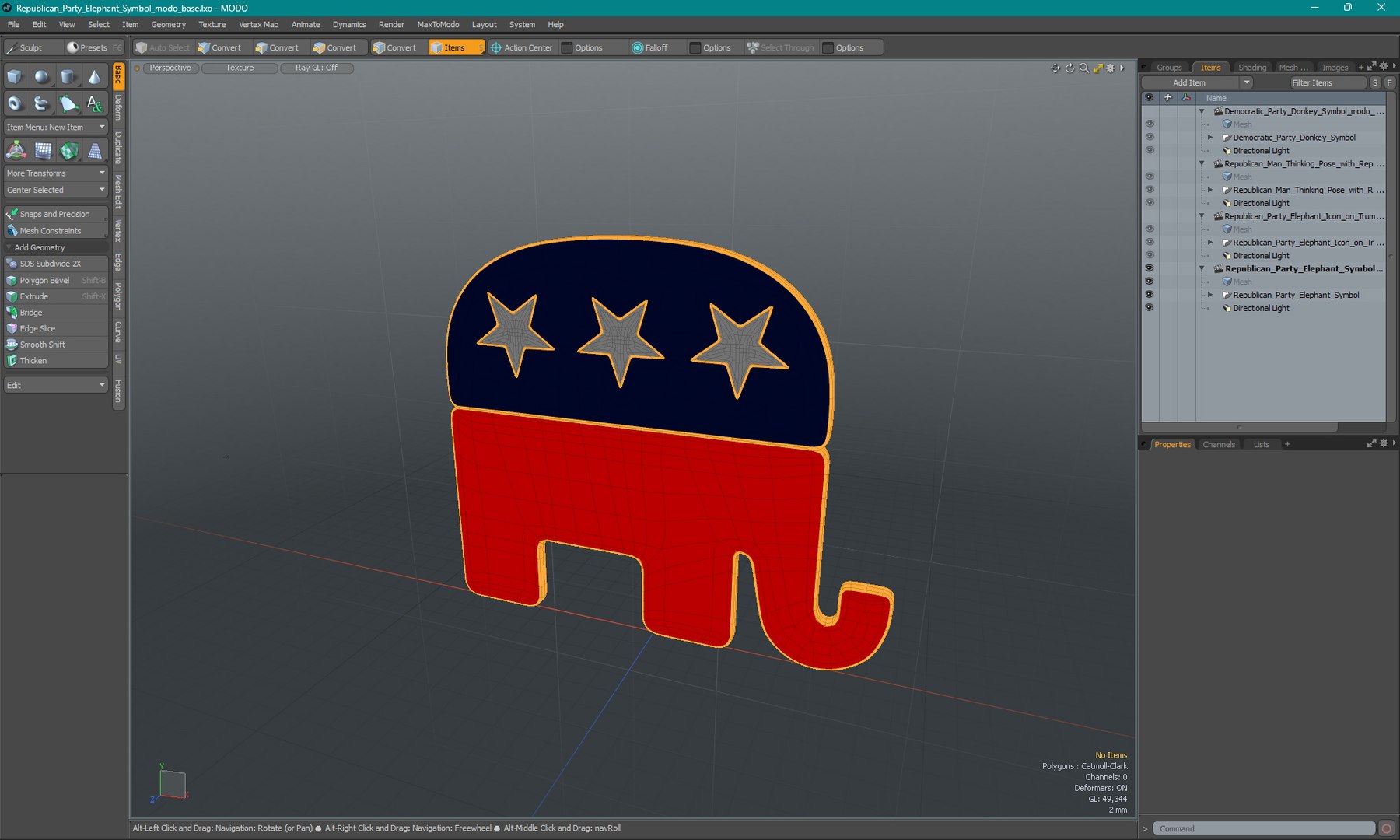 3D Republican Party Elephant Symbol Model - TurboSquid 2318962