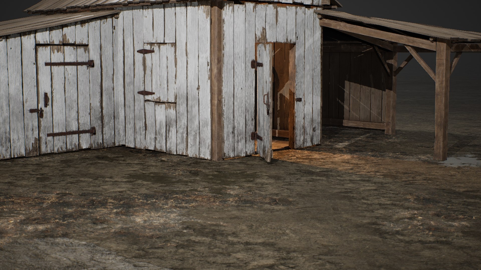 White Barn Model - TurboSquid 2040807