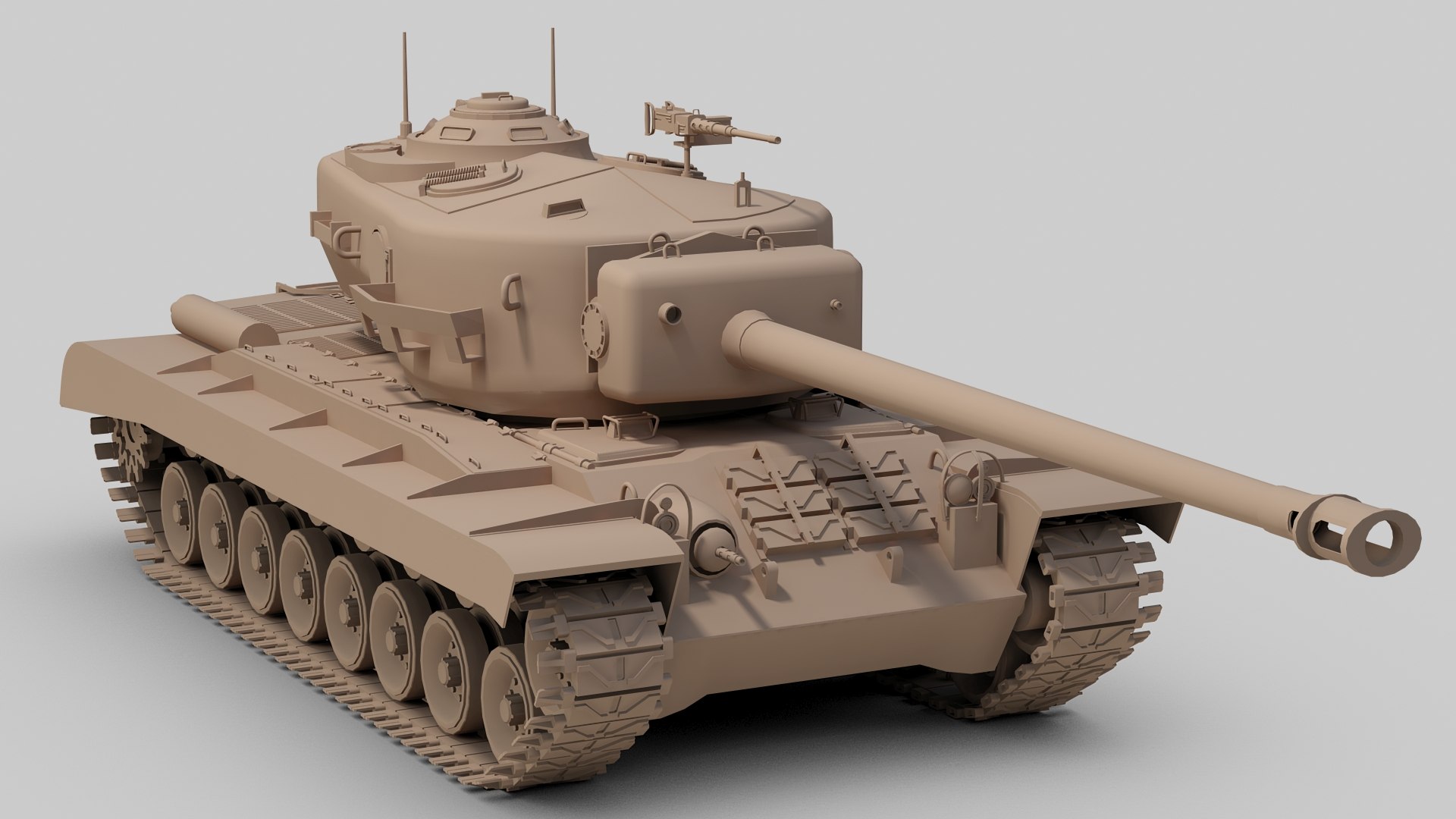 3D T29 Heavy Tank Model - TurboSquid 1746996