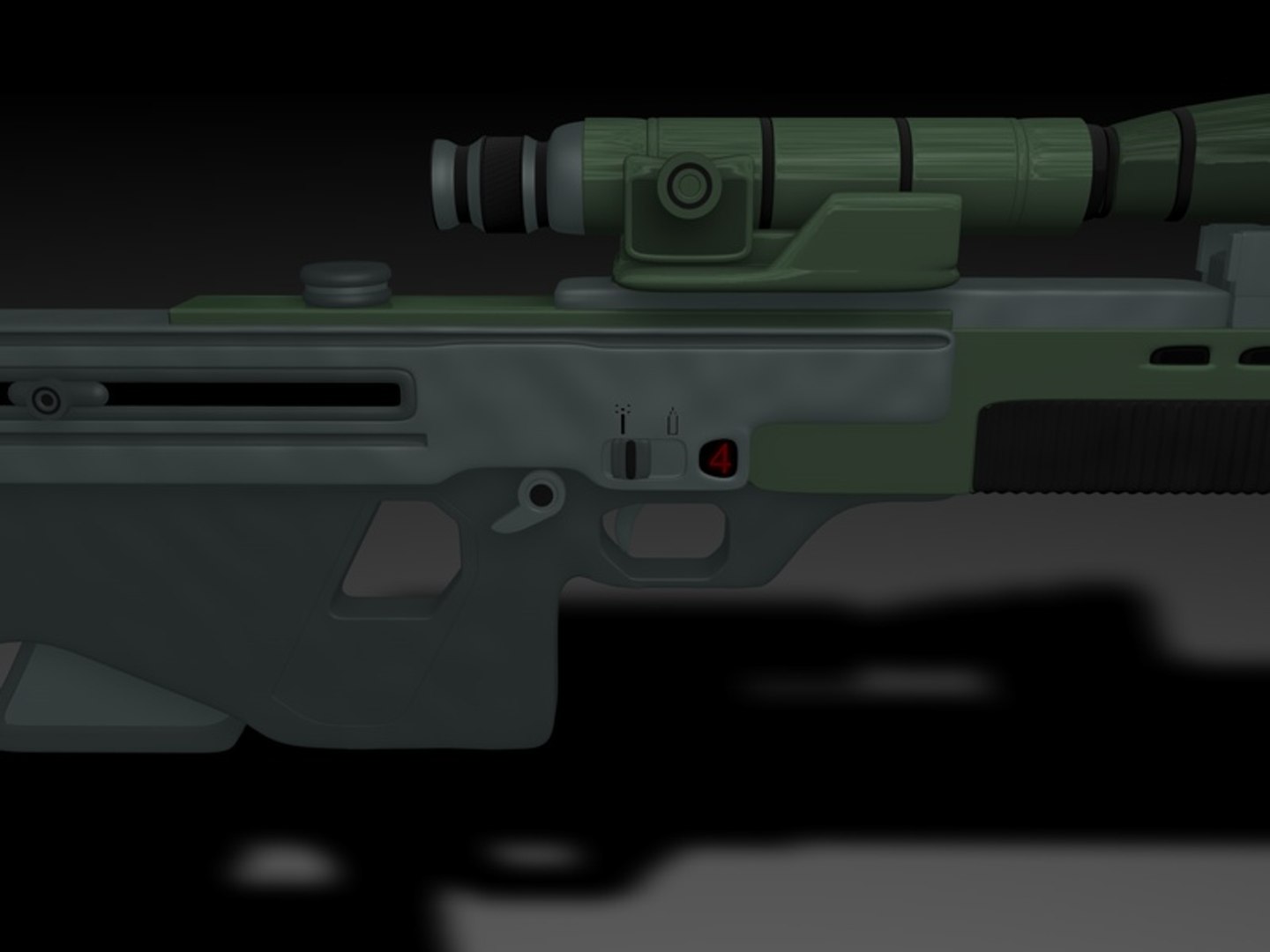 Sniper Rail Gun 3d C4d