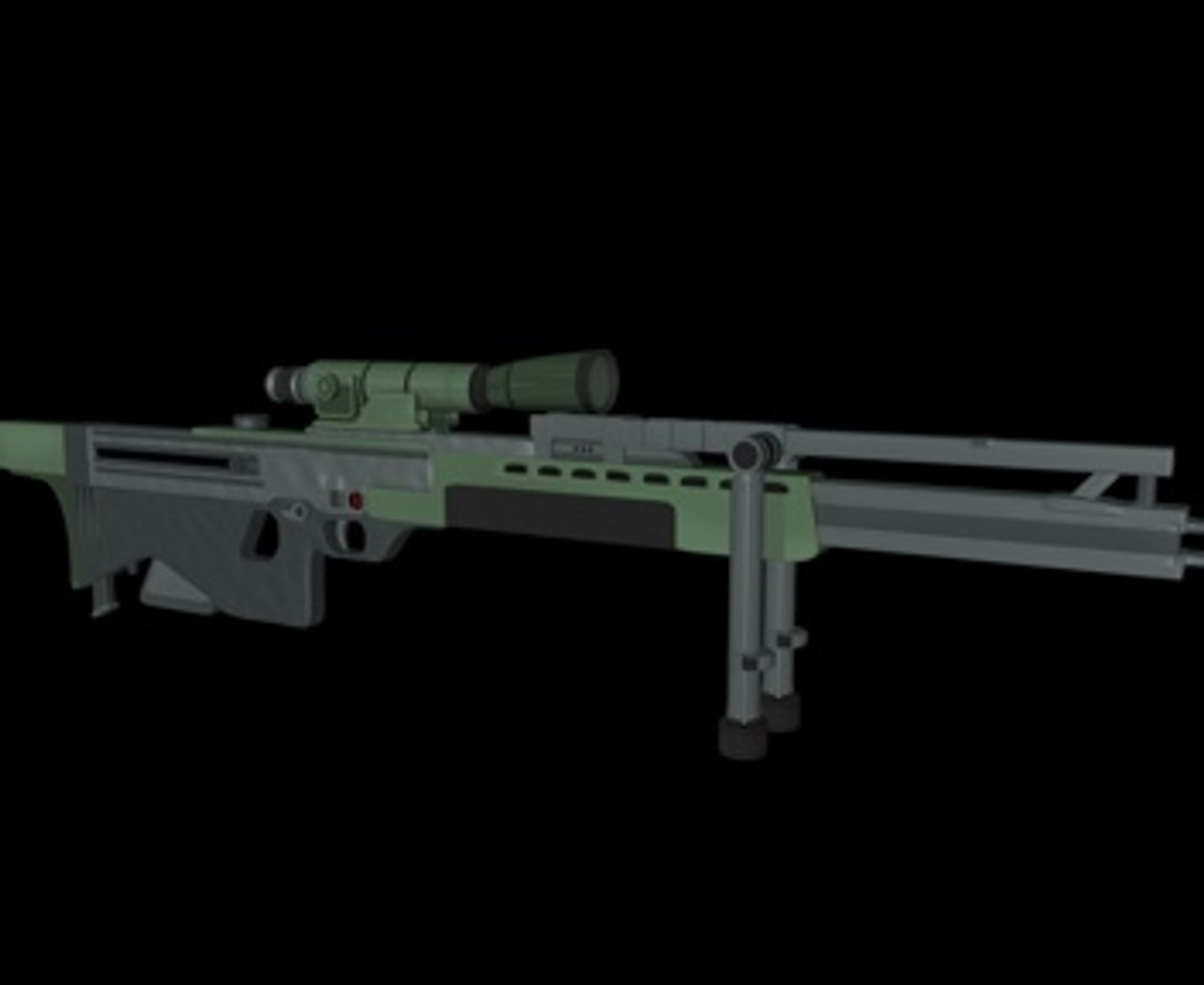 Sniper Rail Gun 3d C4d