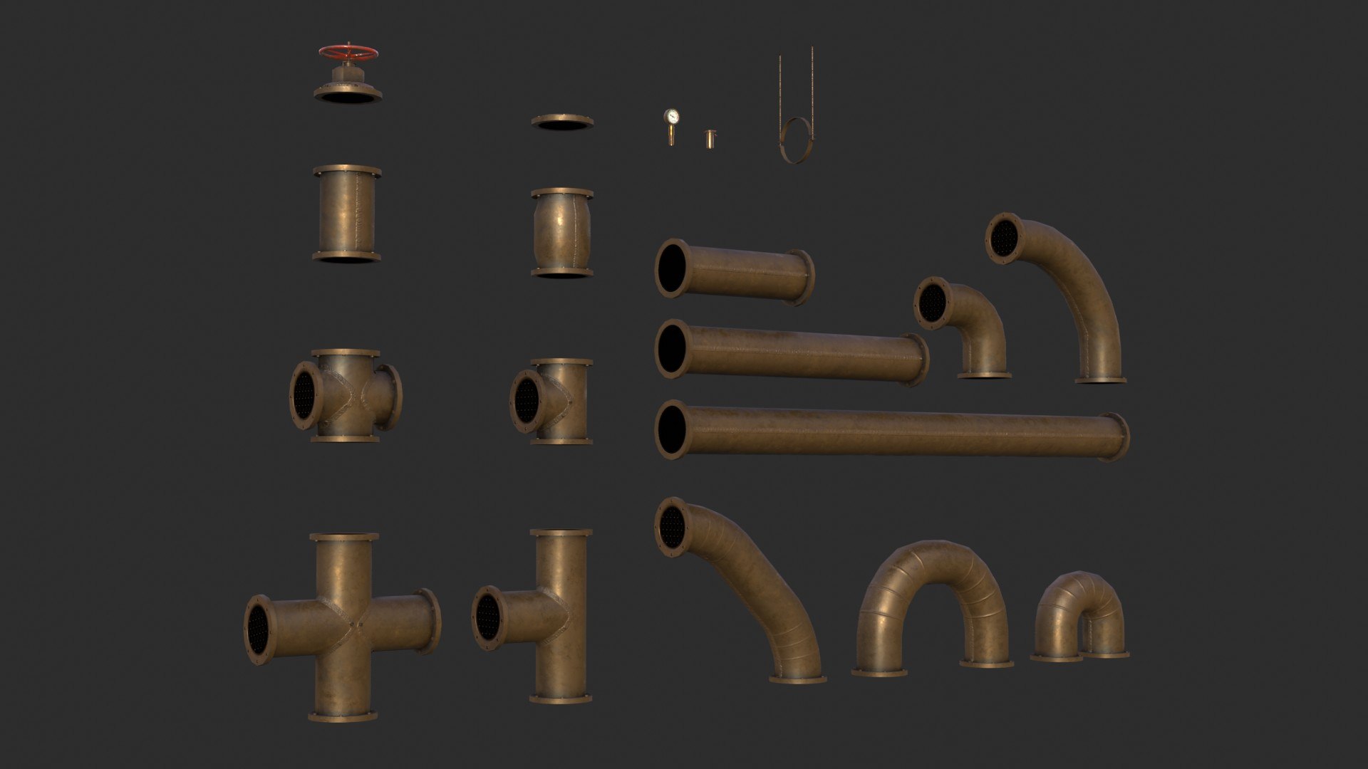 3D Model Modular Pipes - TurboSquid 1588846