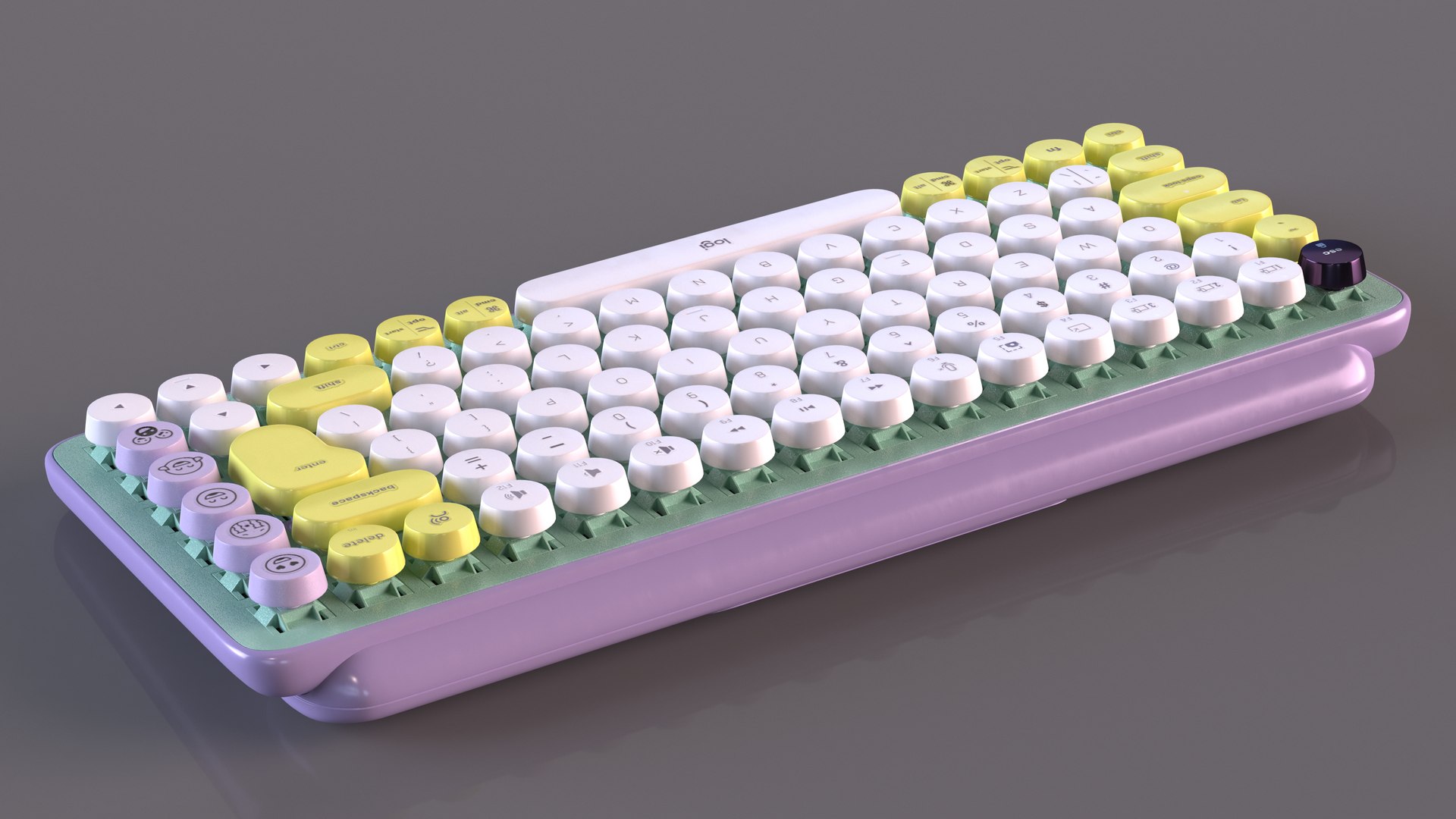 Logitech Pop Key Keyboard Mint Green 3D Model - TurboSquid 1974424