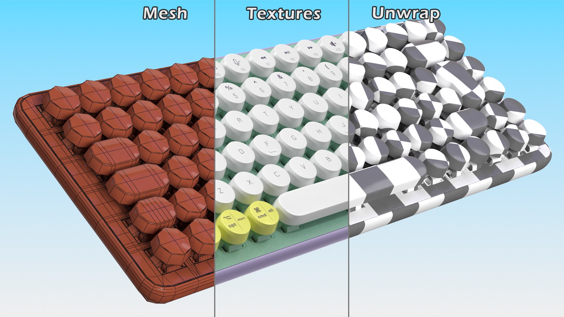 Logitech Pop Key Keyboard Mint Green 3D model - TurboSquid 1974424