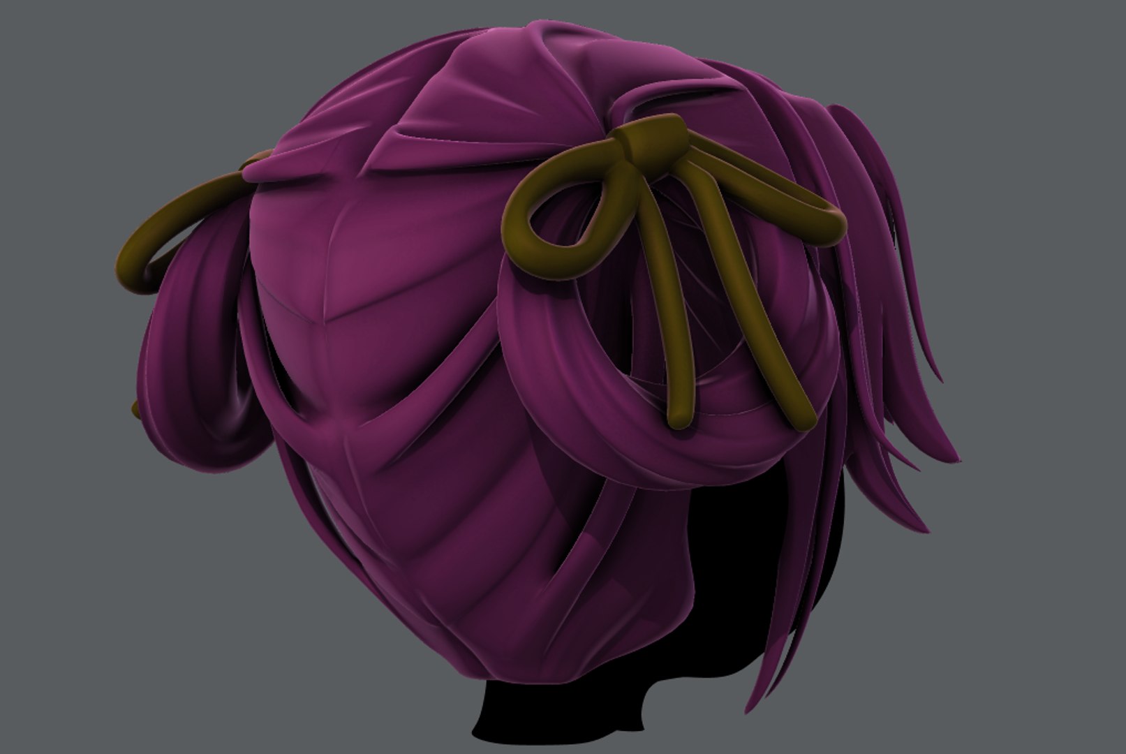 Hair style girl v54 3D model - TurboSquid 1359478